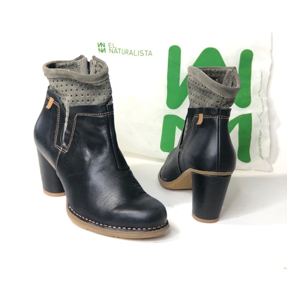 El Naturalista | Shoes | El Naturalista Leather Navy Chunky Heels ...